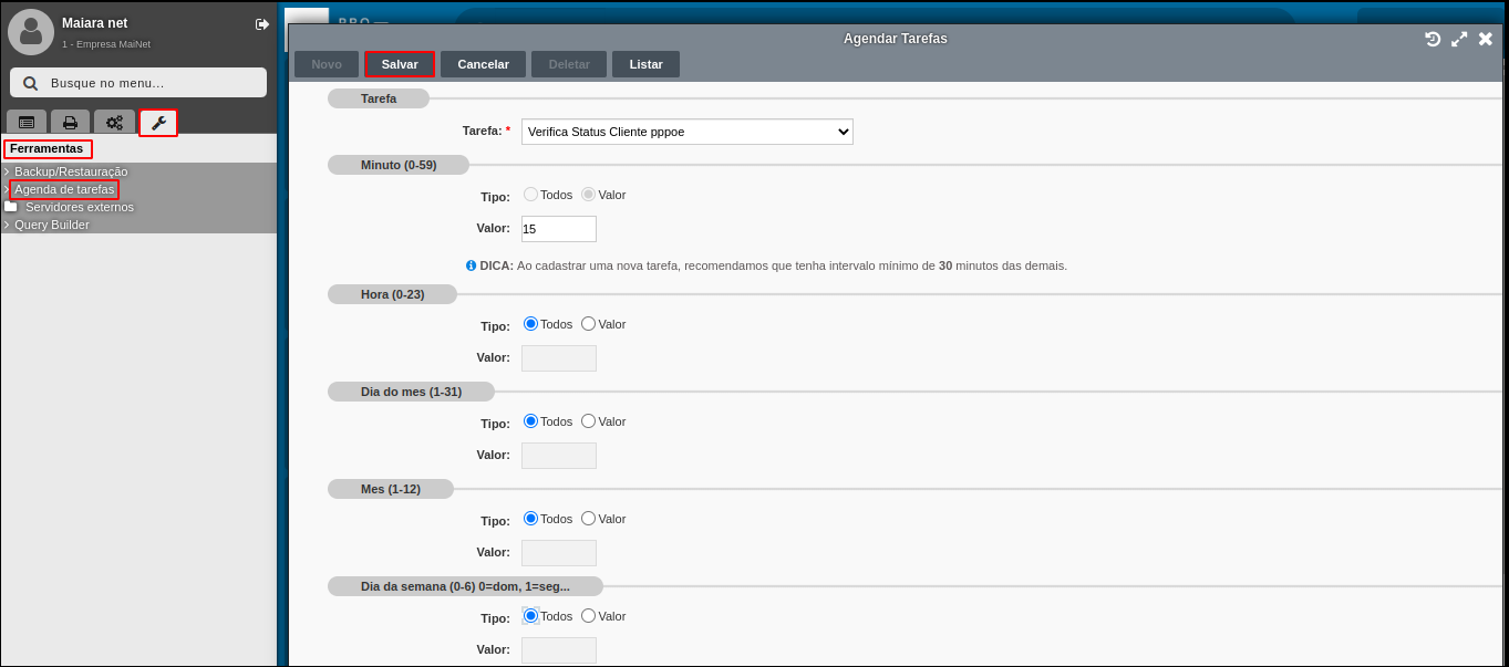 Cadastro de Login | IXCWiki